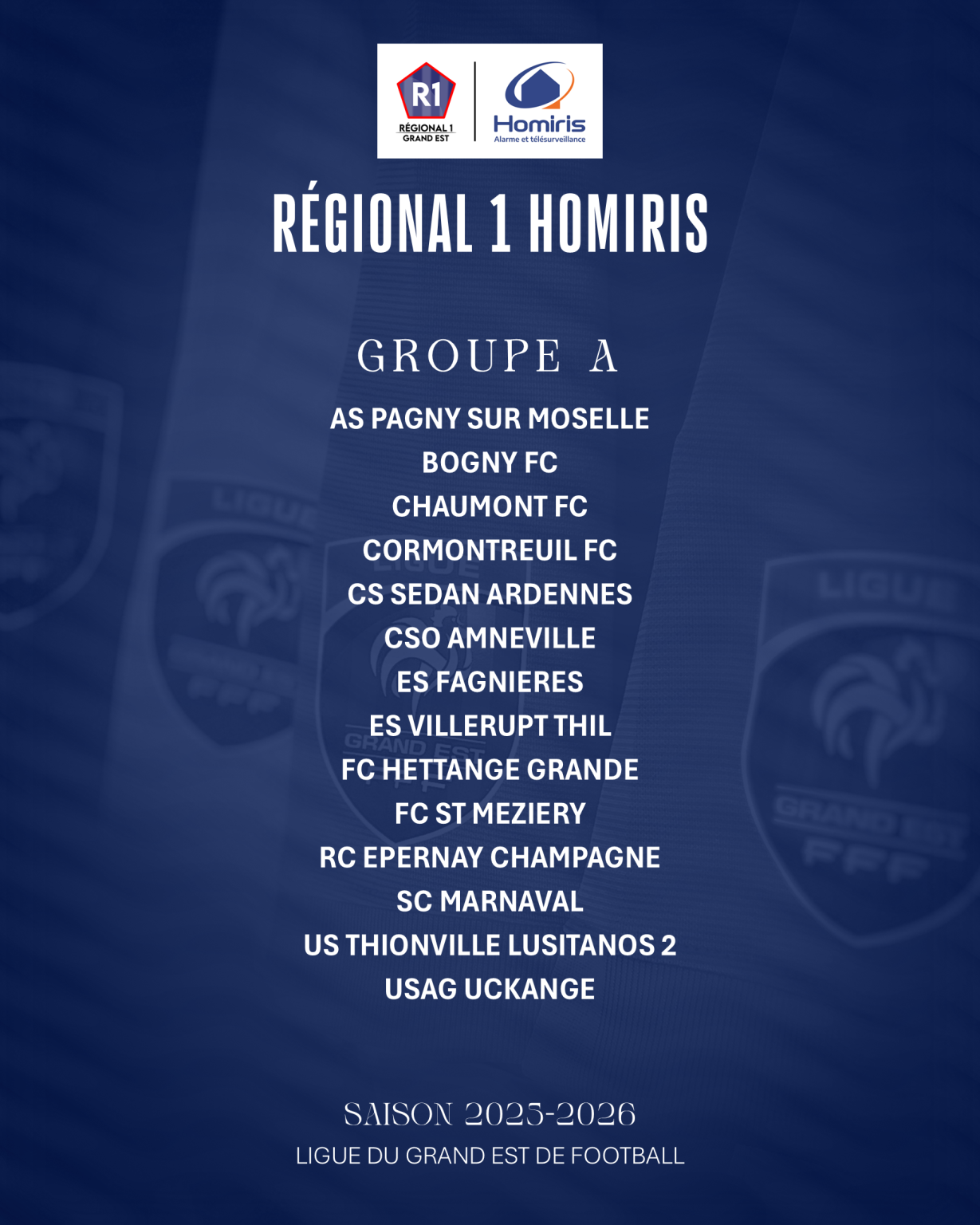 R1 HOMIRIS GROUPES 2025-2026 – LIGUE DU GRAND EST DE FOOTBALL