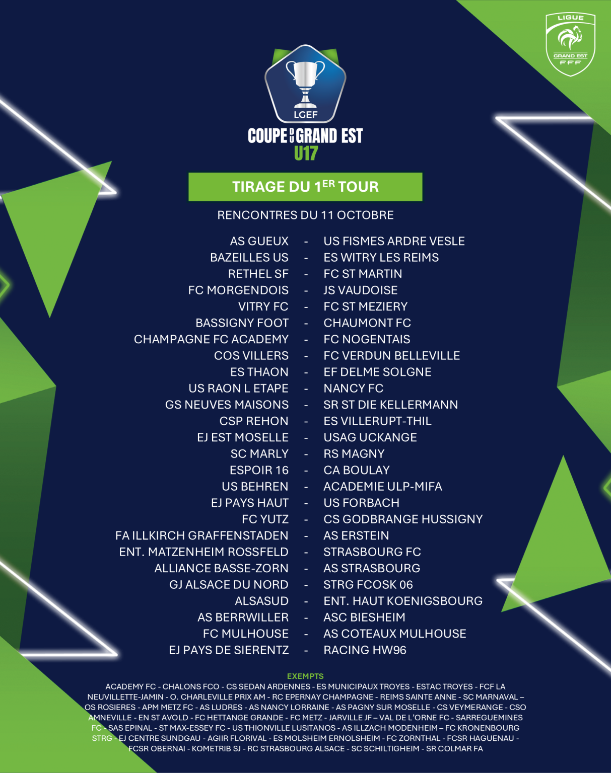 Coupe Gambardella et Coupes du Grand Est Jeunes, les tirages ! – LIGUE ...